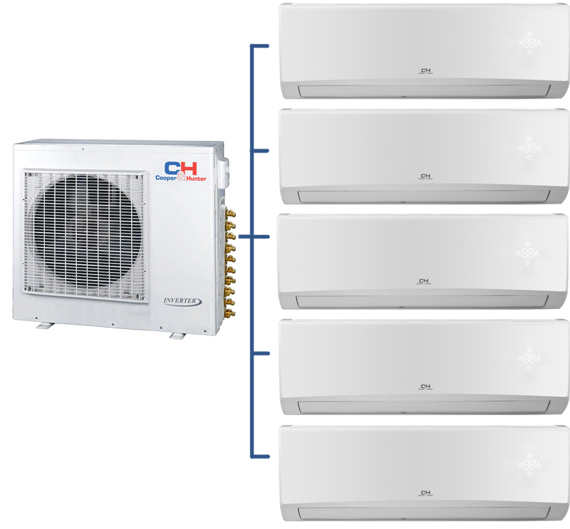 Комплект мульти-сплит система Cooper&Hunter CHML-U42RK5 + Alpha inverter CH-S07FTXE(I)*2шт + CH ...